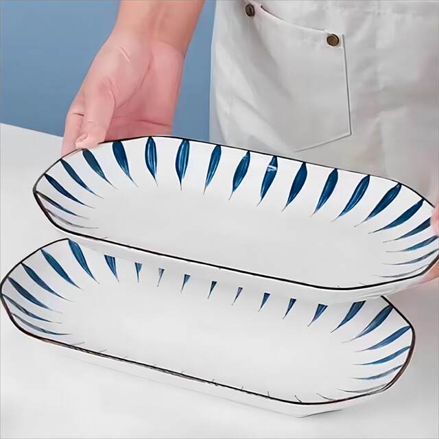 1/2 ceramic fish plate Caulcani house new ceramic large breakfast plate ...