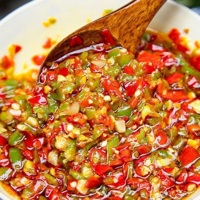 Hunan spicy chopped chili sauce, homemade rice sauce, garlic double ...