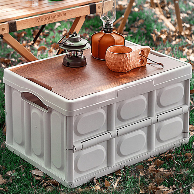 Miyeteam outdoor camping storage box folding camping car storage box ...