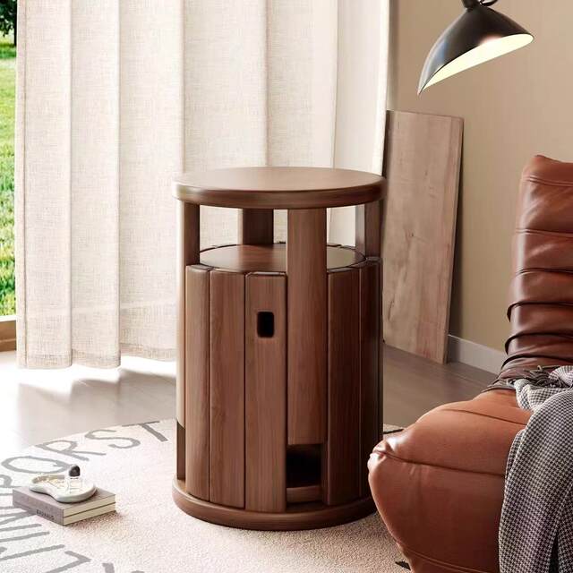 Stackable solid wood stools, round stools for tea houses, living room ...