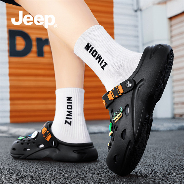 JEEP Jeep Crocs Men's Summer Outer Slippers Men's 2024 New Beach ...