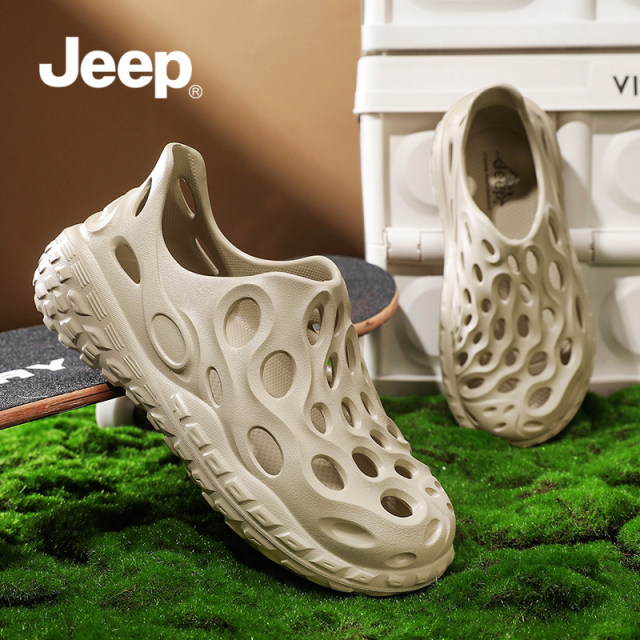 JEEP Jeep Crocs Men's Summer Outerwear Coconut Slippers 2024 New Beach ...