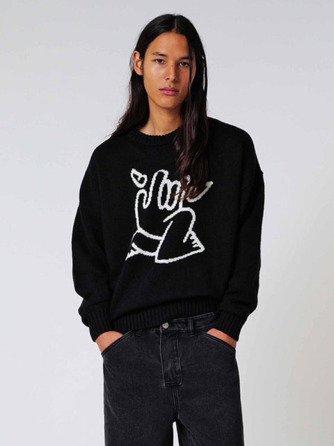 Karma8a Devil's Hand trendy rock climbing French brand knitted sweater