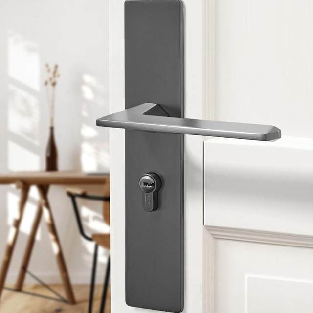 Goode extended thin door lock indoor home silent minimalist door lock ...