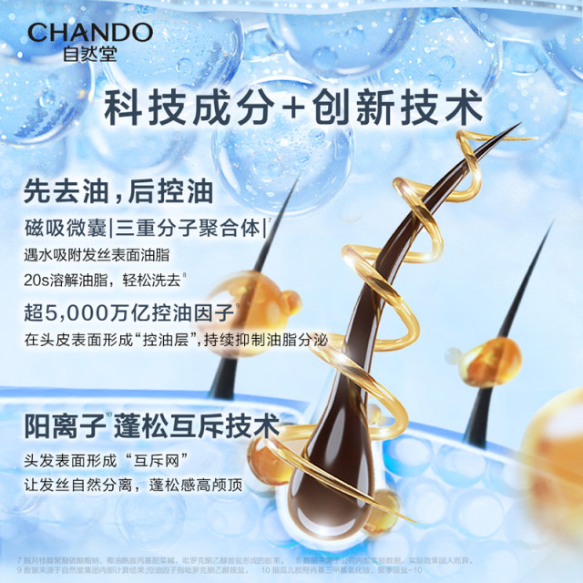 Nature Hall Control oil fluffy blue bottle shampoo anti -broken oil ...