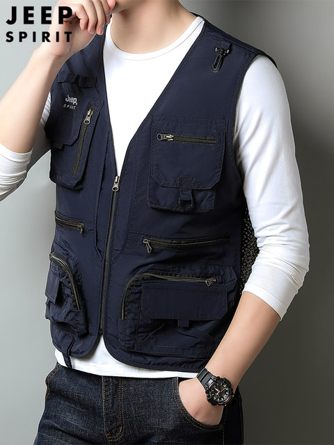 Jeep Jeep Vests Men's Spring New Various Permanent -breathable Shoulder ...