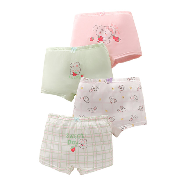 Modal children's underwear girls summer thin ice silk breathable boxer ...