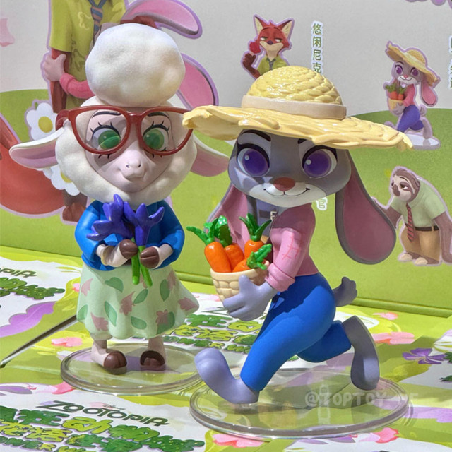 Genuine Disney Zootopia Flower World Blind Box Figure Trendy Desktop ...
