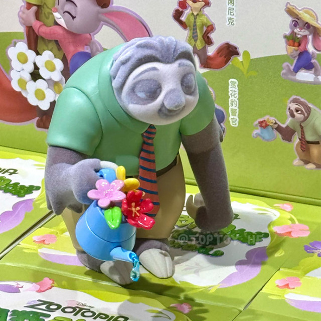 Genuine Disney Zootopia Flower World Blind Box Figure Trendy Desktop ...
