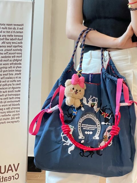 ball chain bag Japanese embroidered horse environmentally friendly ...