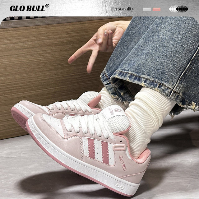 Globull pink bread shoe 2024 new autumn tide women's shoes versatile ...