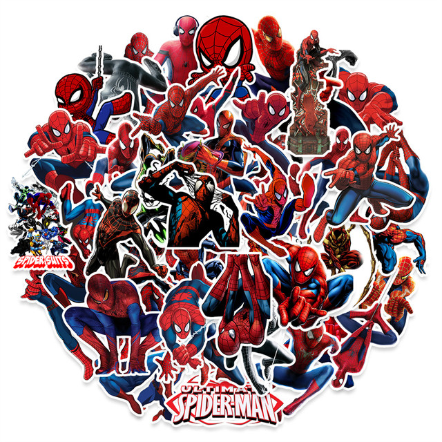 222 pieces of Marvel Spider-Man cartoon waterproof cute stickers hand ...