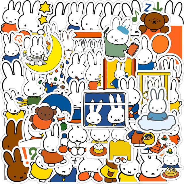 60 photos Miffy cartoon cartoon cute children's stickers decorative ...