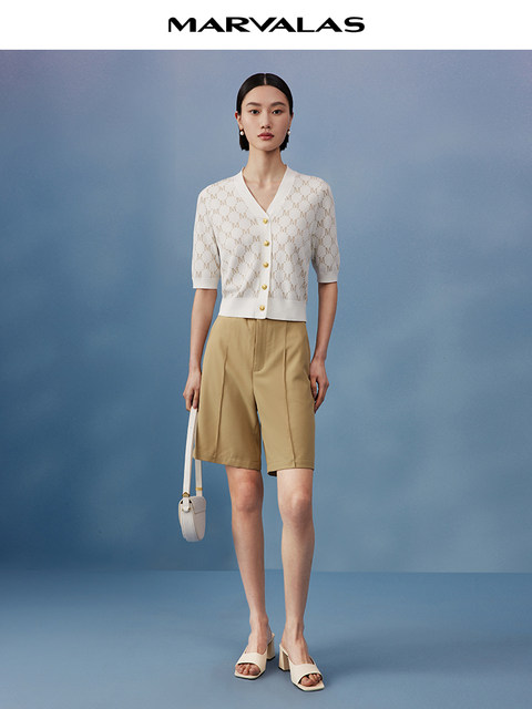 Mande Poetry Manchin Fancan Girl 2024 New Modal Summer Wear short -sleeved temperament V -neck ...