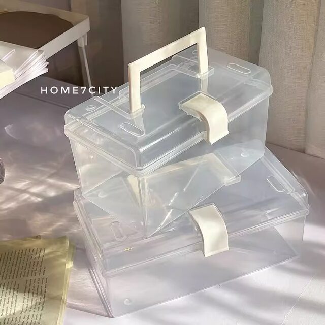 Hand-held sorting box simple ins storage box transparent medicine box ...