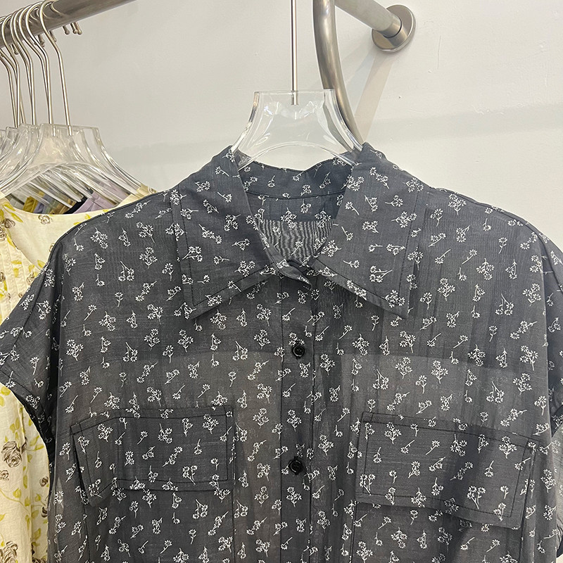 French lapel single-breasted hem drawstring shirt for women 2025 summer ...