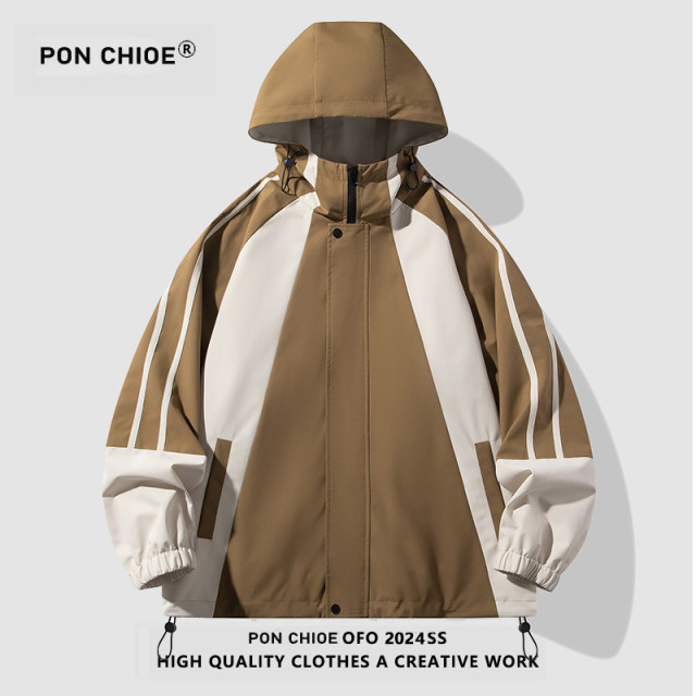 ponchioe hooded jacket men spring and autumn mountain outdoor ...