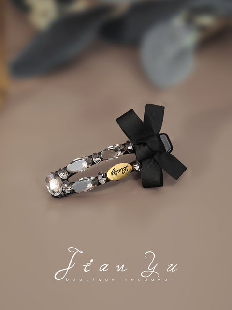 Light luxury crystal bow duck clip luxury rhinestone fashionable ...