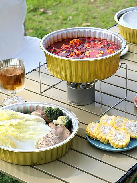 Disposable hot pot pot special outdoor aluminum foil tin foil pot ...