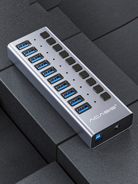 acasis computer usb extender one-to-drag multi-divider socket powered ...