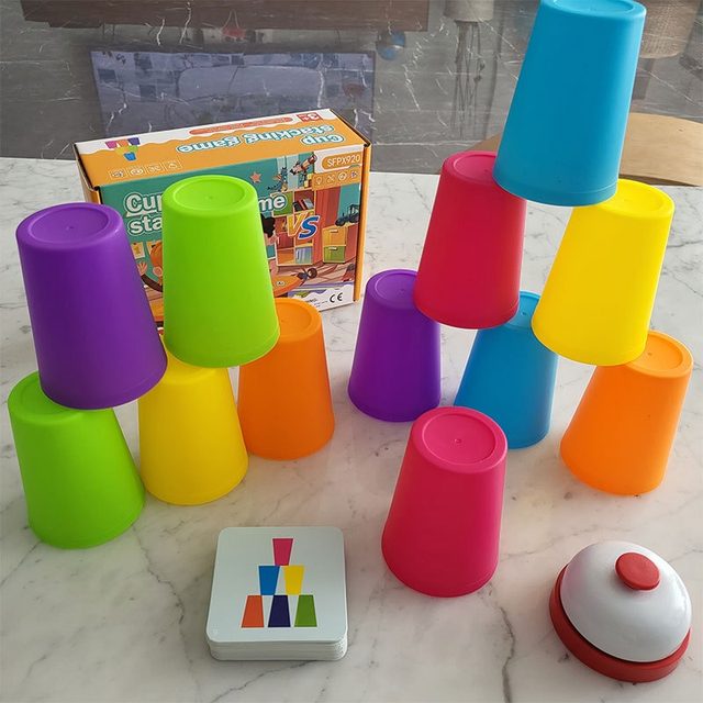 Children's puzzle class focuses on training, fast stacking cups ...
