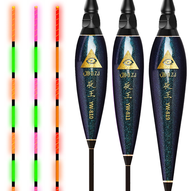 Day and night dual-use electronic float luminous float bite hook color ...