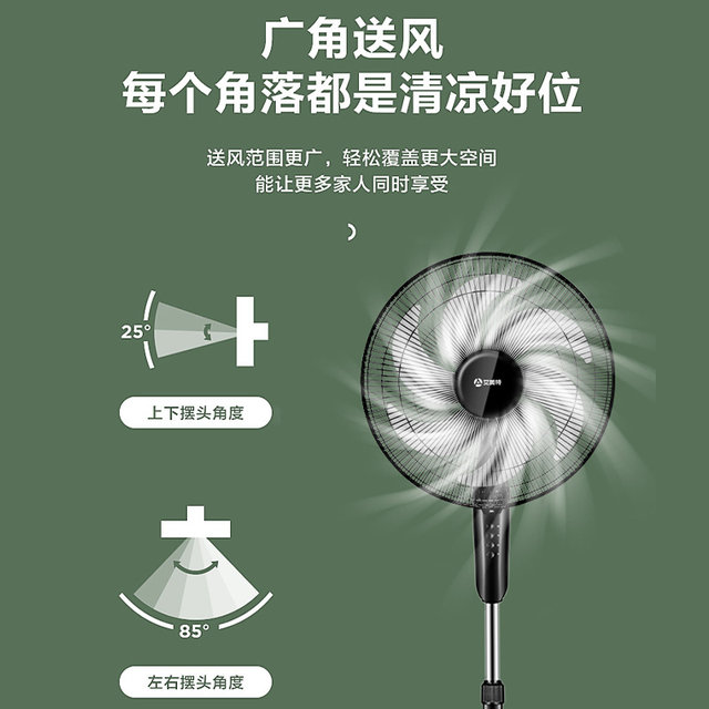 Emmett Electric Fan Household Powerful Floor Fan Big Wind Electric Fan ...