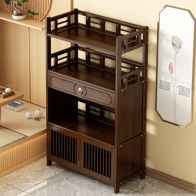 Retro desktop Bogu rack partition storage rack multi-layer tea storage ...