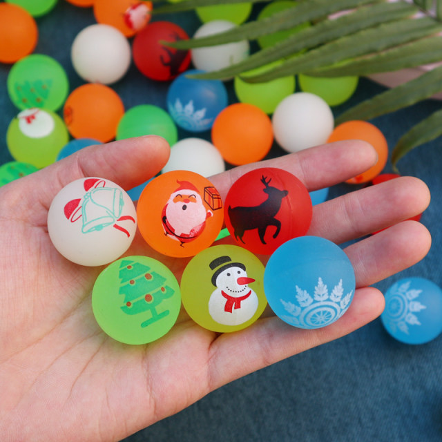 Christmas bouncy ball, luminous ball, rubber solid bouncing ball toy ...