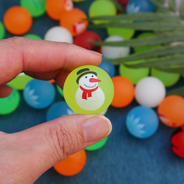 Christmas bouncy ball, luminous ball, rubber solid bouncing ball toy ...
