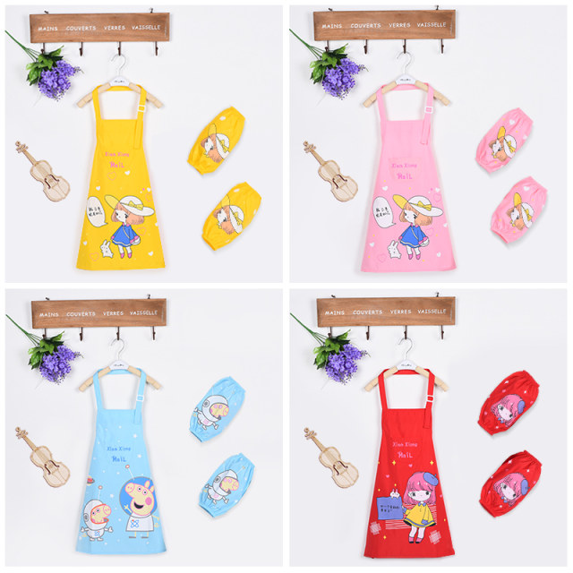 Children's apron painting clothes waterproof art painting baby ...