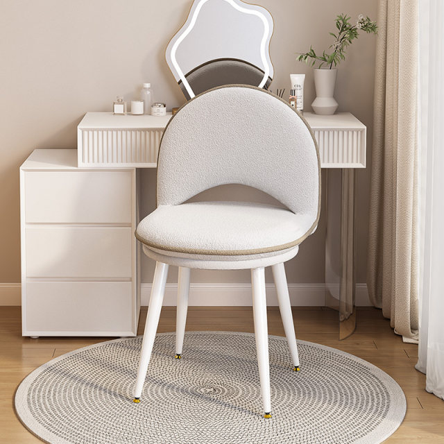 Makeup chair home room backrest simple manicure makeup stool light ...