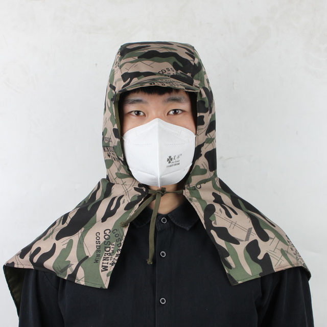 Anti-dust hat, men's and women's labor protection shawl, thickened hood ...