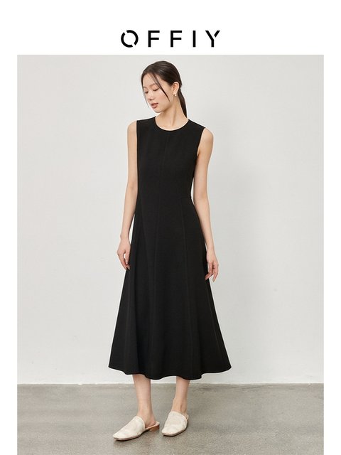 OFFIY-Sold out when it is on the shelves. King's little black dress. High-end French Hepburn ...