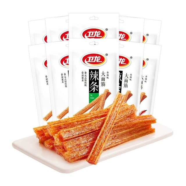 Weilong Large Gluten Spicy Strips 65g Childhood Casual Spicy Internet ...