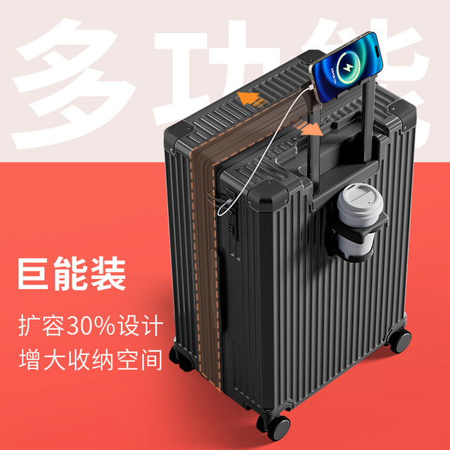 Multifunctional suitcase for women, expandable and thickened, large ...