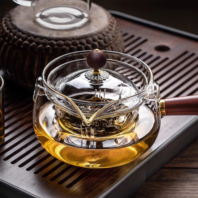 Rotating Xiaoyao pot Xiaoqinggan special teapot glass side handle ...