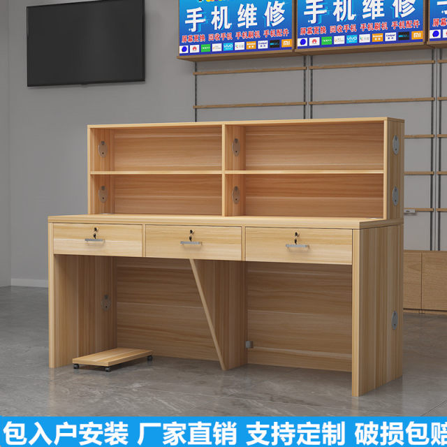 New mobile phone repair table workbench wooden shop counter reception ...
