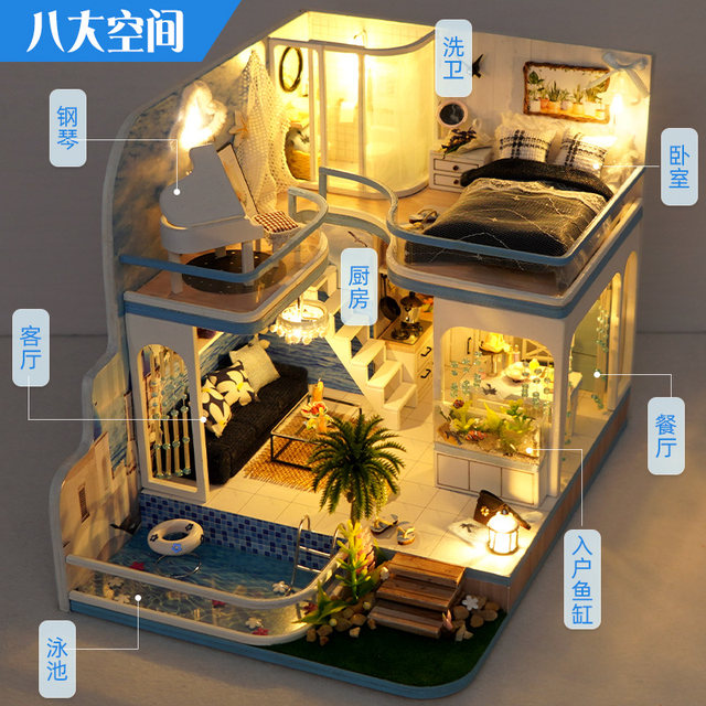 diy hut attic miniature handmade building model making small house ...