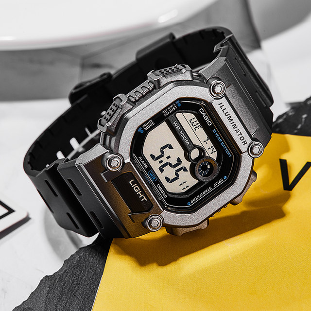 CASIO Casio watch men's and women's small square retro student sports ...