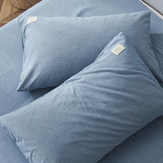 Category A maternal and infant grade solid color pillowcase pure cotton ...