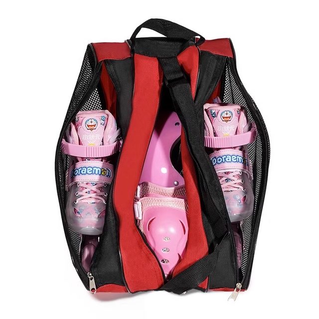 Small champion roller skating backpack children's ice dry ice skate -breathable shoulder bag ...