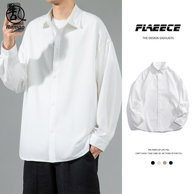 RAMPO/Ranchen Wenting Tao Same Autumn long -sleeved shirt Handsome men's high -level autumn 2024 ...