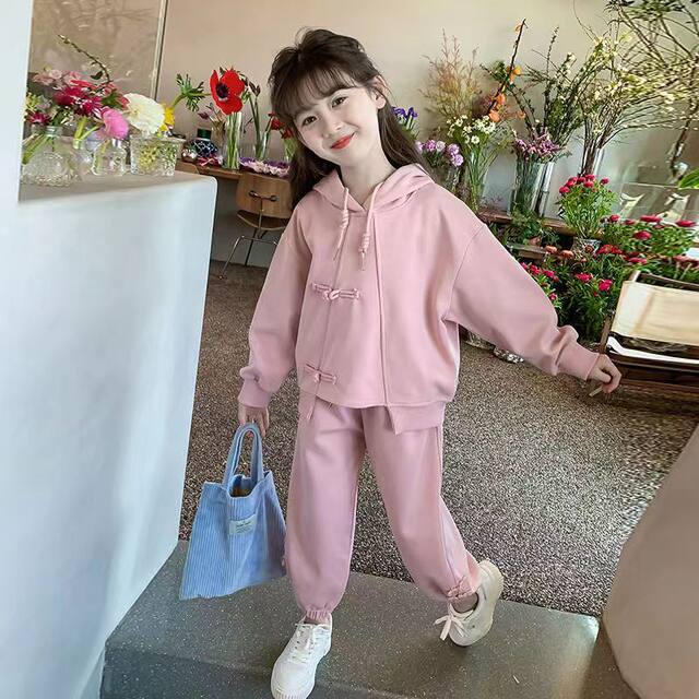 Girls Spring Clothing Set 2024 New Children's Western Style National ...