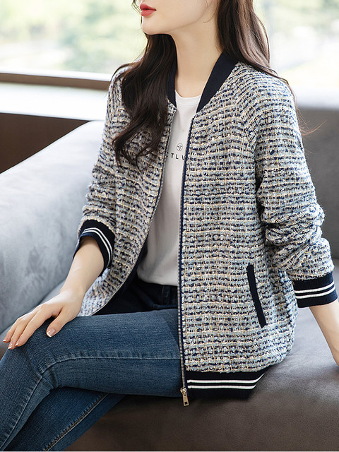 September Momo baseball uniform short jacket for women in spring and ...
