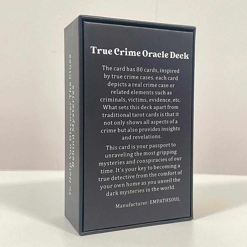 Real Crime Oracle Deck True Crime Oracle Deck Psychological Cards ...
