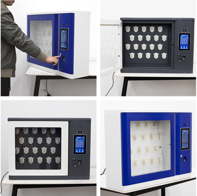 Smart Key Cabinet Fingerprint Swipe Card Card Lock Key Storage Box ...