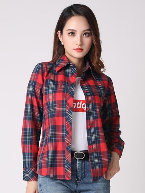 2025 spring and autumn cotton college style sub-shirt for women long ...