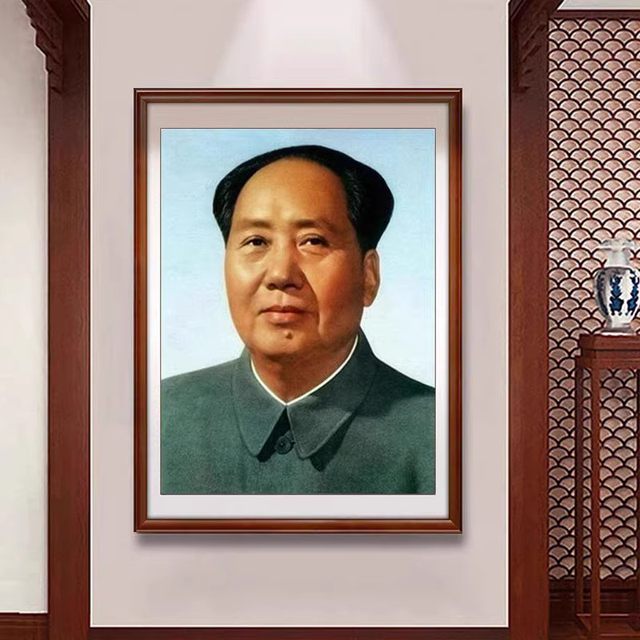 Chairman Mao cross stitch 2024 new living room hanging painting Mao ...