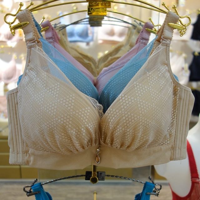 Dai Zhidi special offer glossy solid color shaped bra with thin top and ...